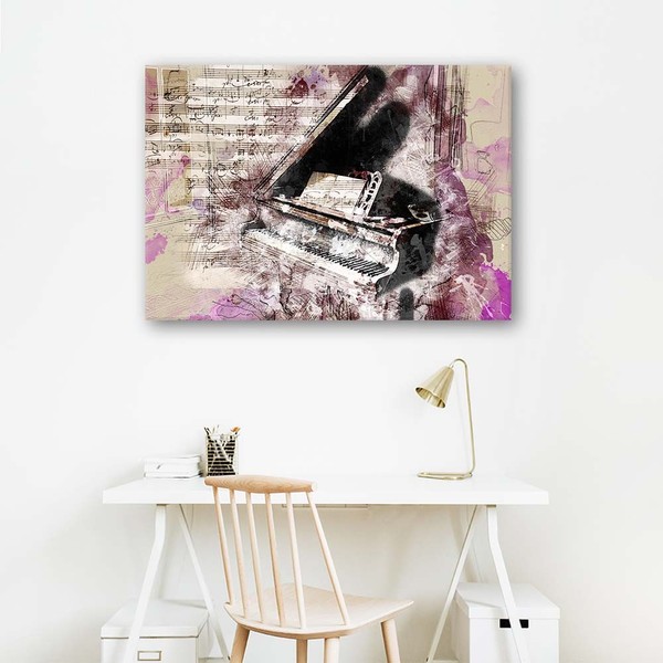 Piano abstract vintage - Canvas wall painting | ARC PRINT