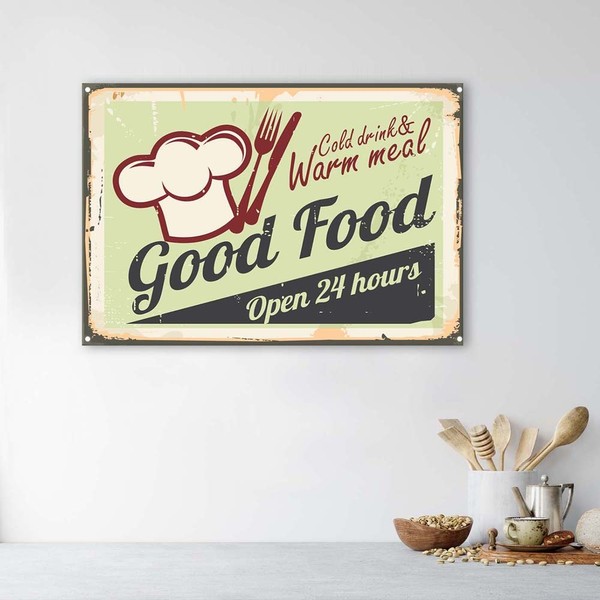 Vintage style Canvas prints - Good Food signboard | ARC PRINT